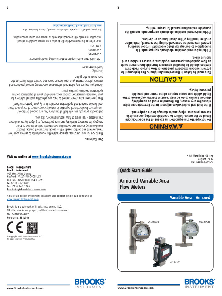 quick-start-guide | PDF | Flow Measurement | Plumbing