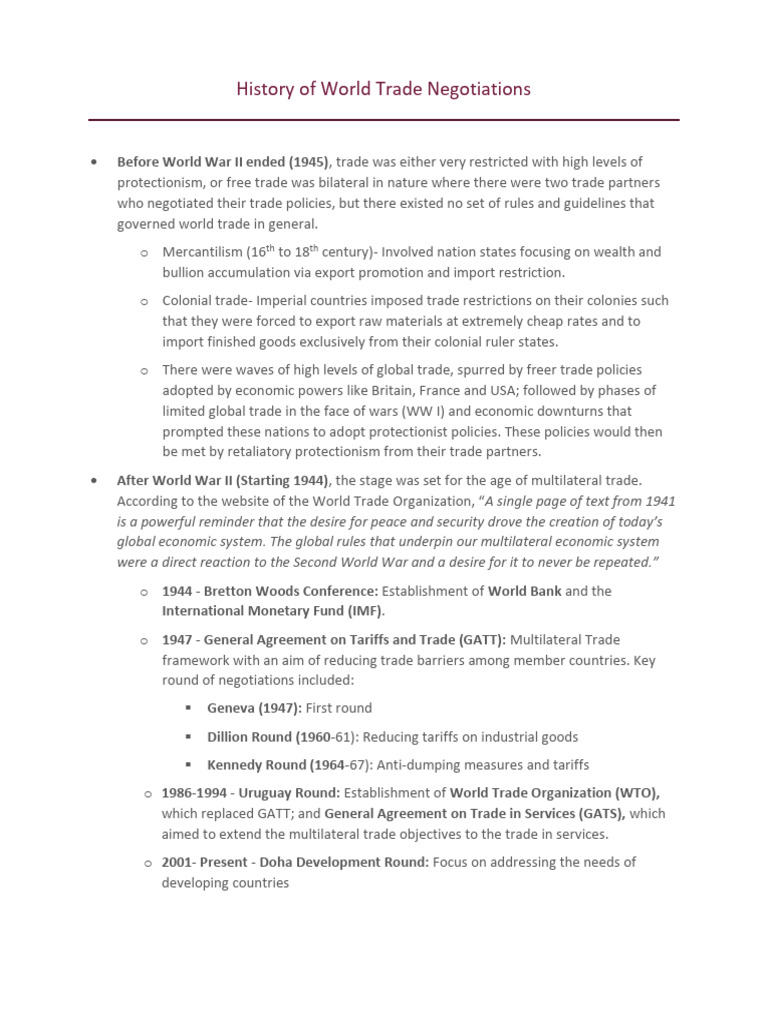Multilateral World Trade | PDF | World Trade Organization | General ...