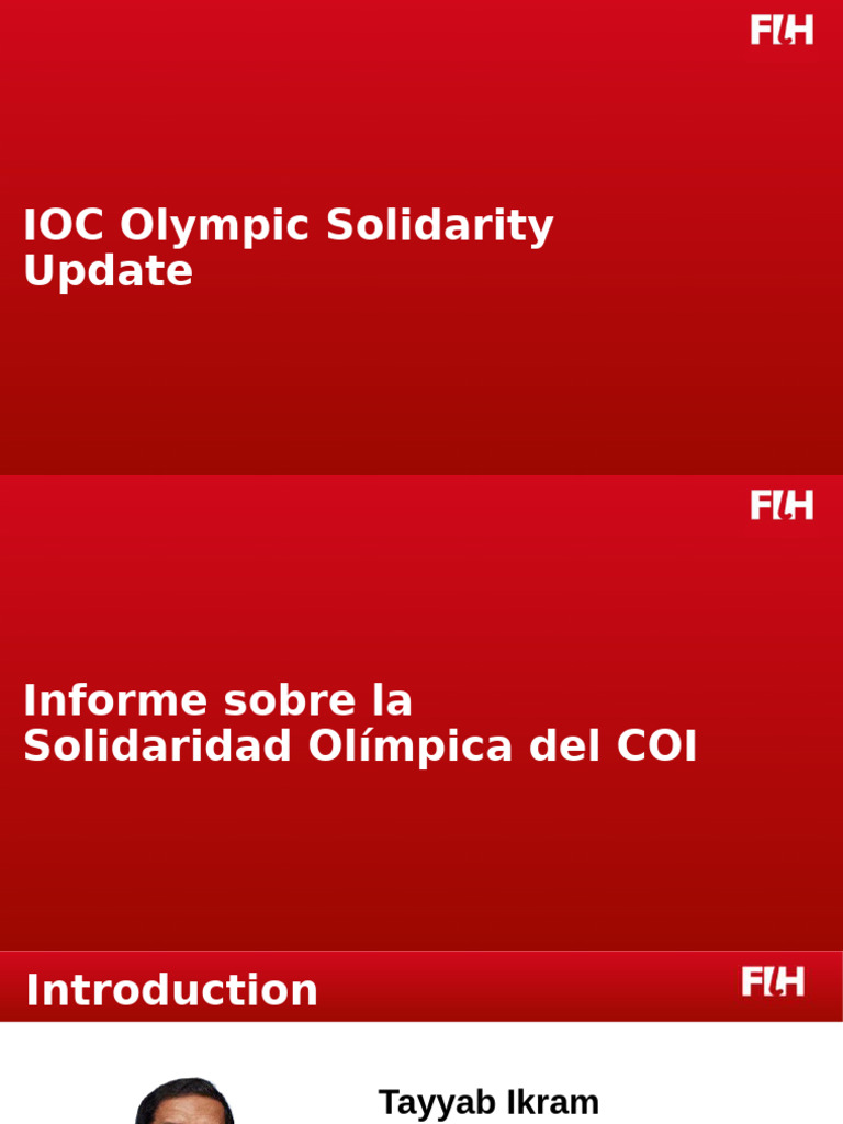 IOC Olympic Solidarity Update and Intro - PPTX (Eng and Esp) | PDF