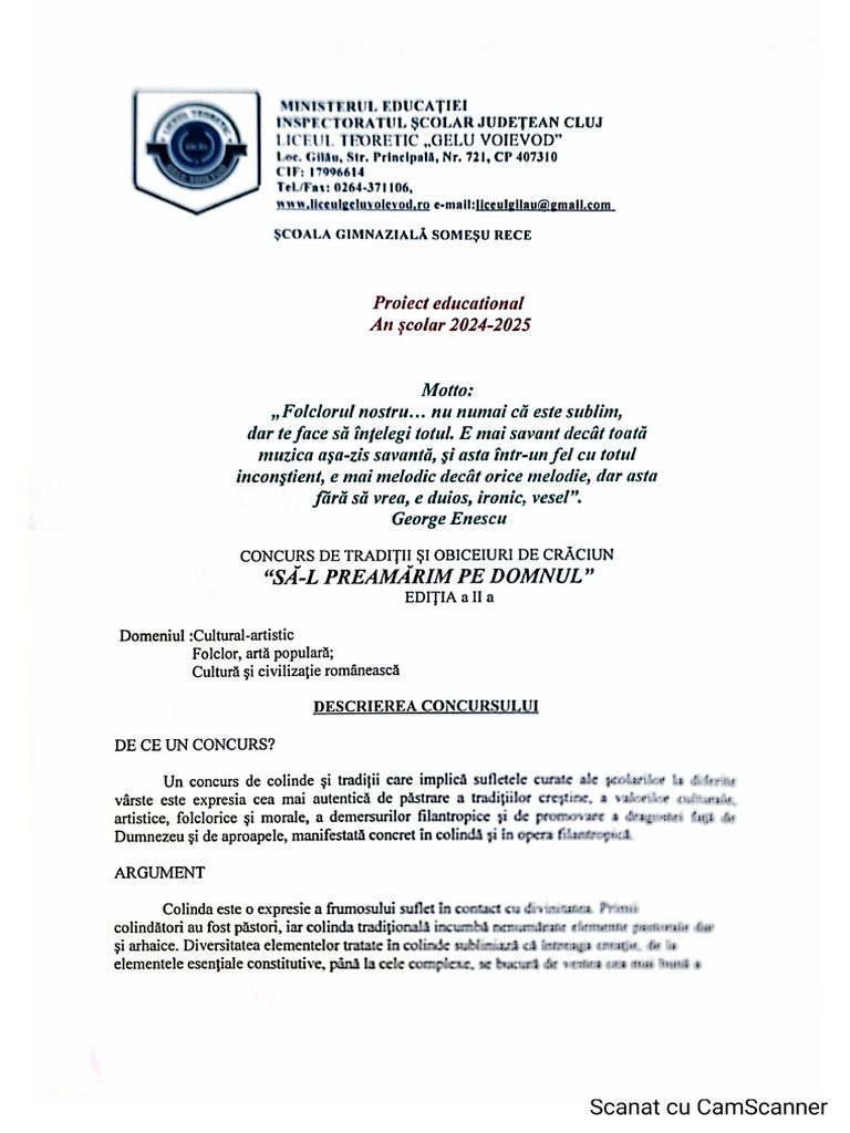 Craciun Proiect Concurs | PDF