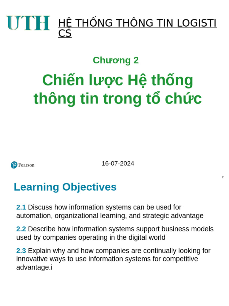 2024-C2_Chien luoc HTTT trong to chuc | PDF | Strategic Management | Supply Chain