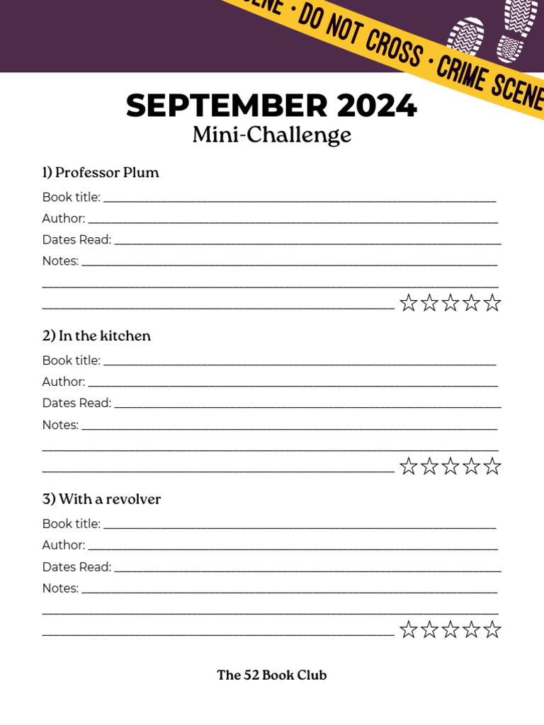 September 2024 Mini Challenge Printable PDF | PDF