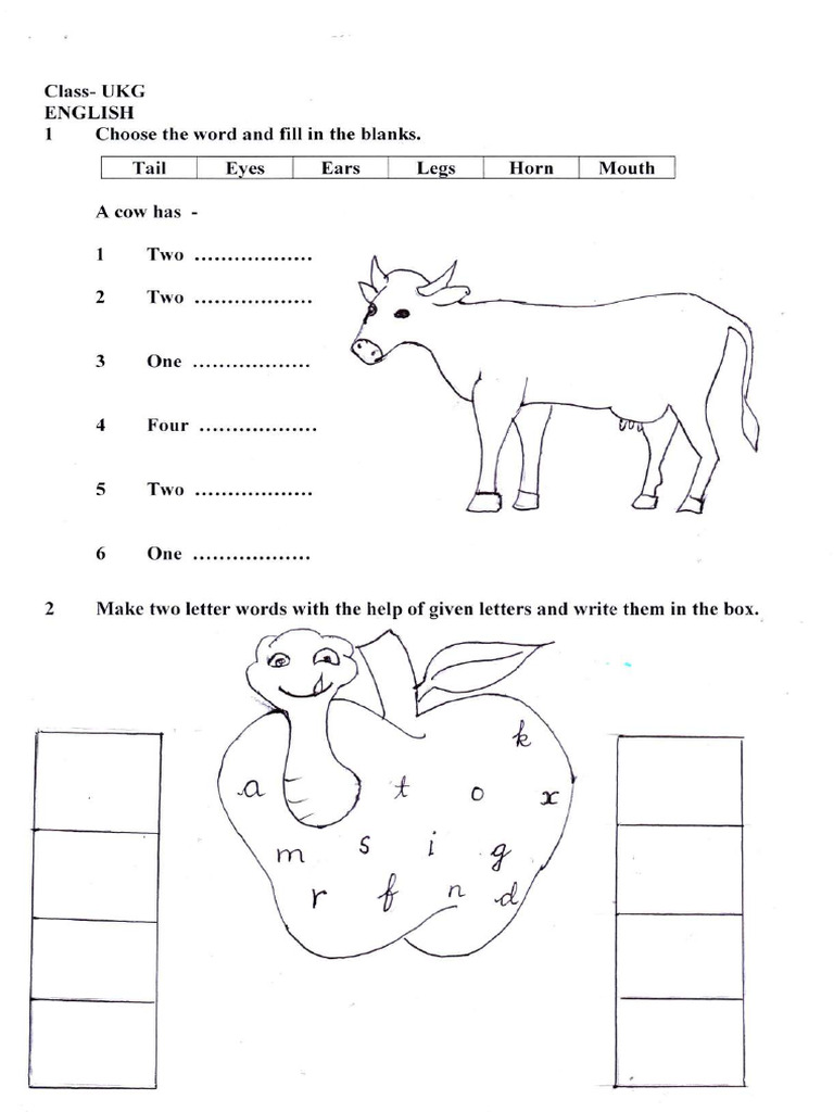 Class-UKG-Winter-Break-Home-Work-2023-24_page-0001 | PDF
