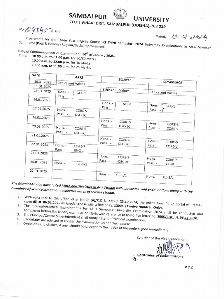 +3 3rd Sem24 Prog | PDF