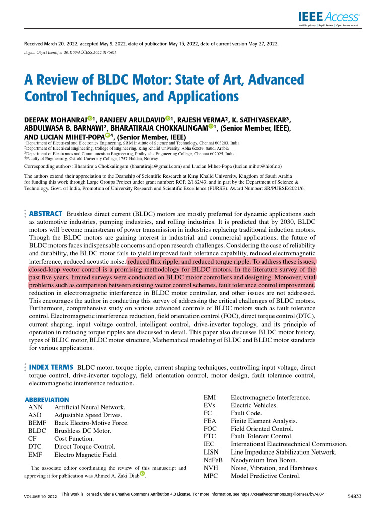 2022.05.J. A - Review - of - BLDC - Motor - State - of - Art - Advanced ...