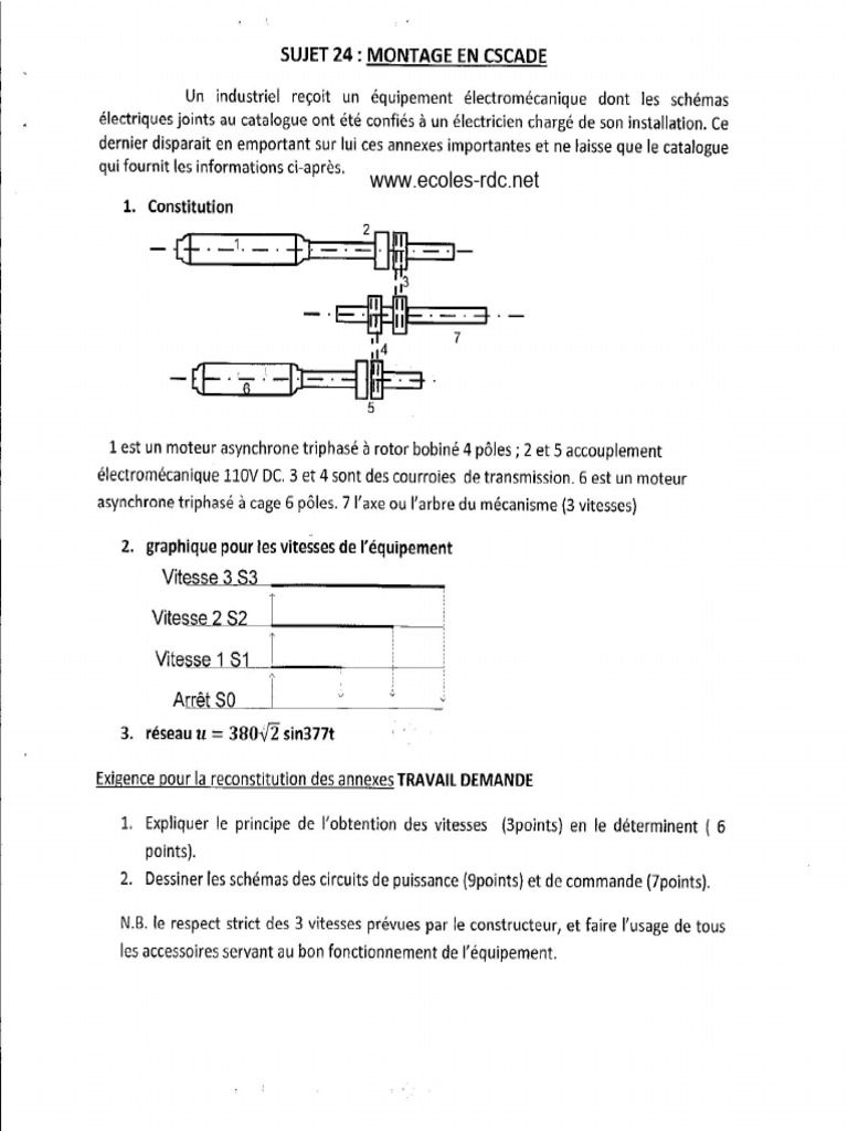 Exercice de Schemas Electriques Sujet 24 | PDF