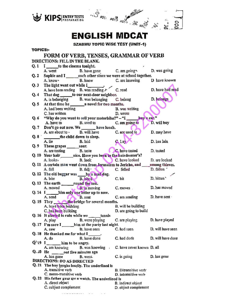 Kips English Test#1 Reconduct Session | PDF