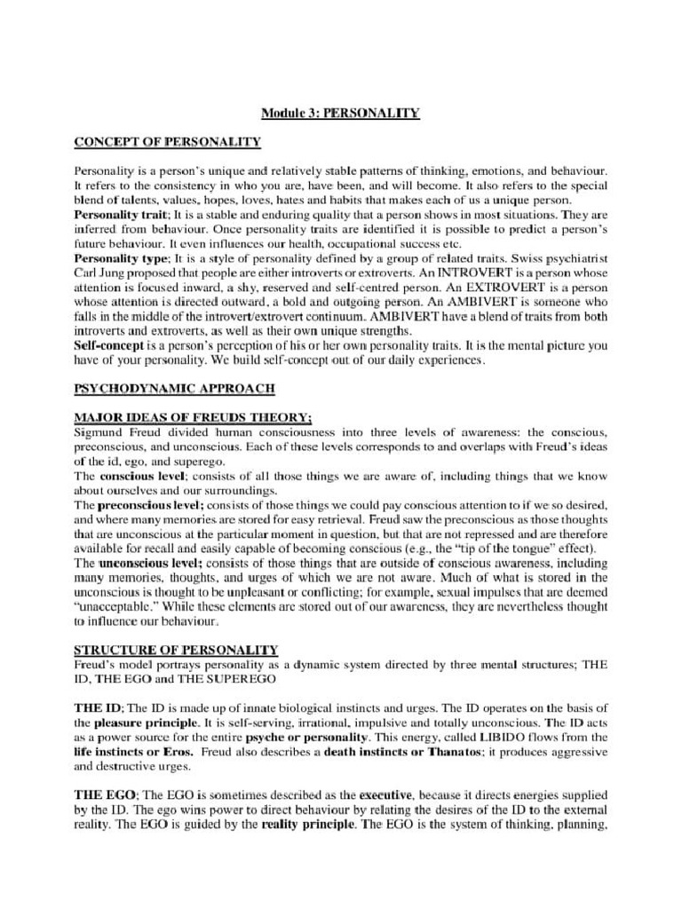 Personality More Module3 | PDF