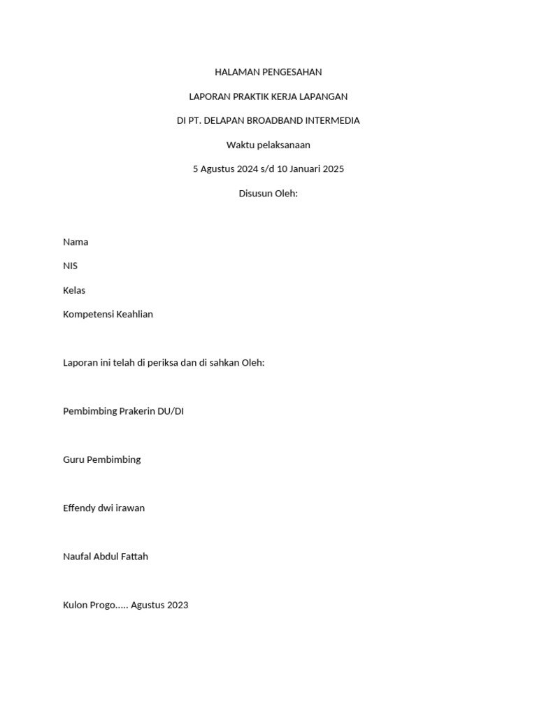 Laporan Pkl-wps Office | PDF