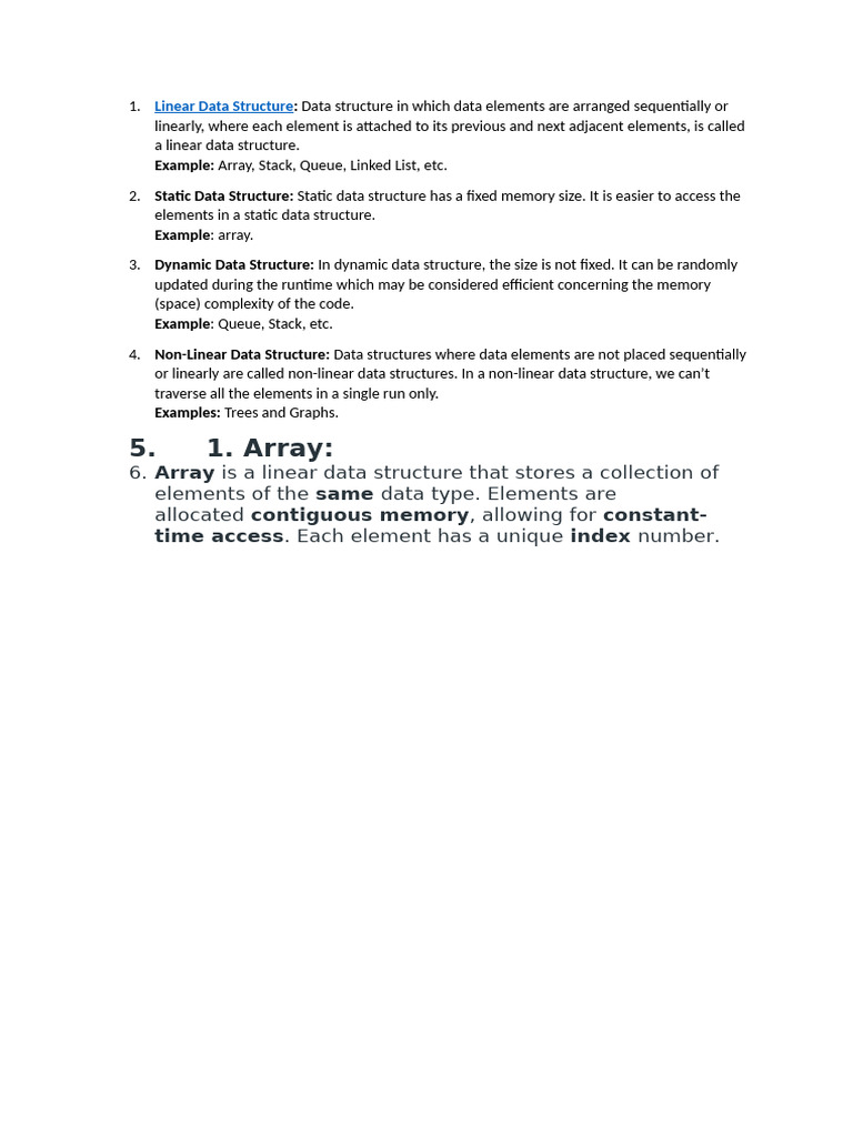 Linear Data Structure_TYPES | PDF Linear Data Structure_TYPES | PDF