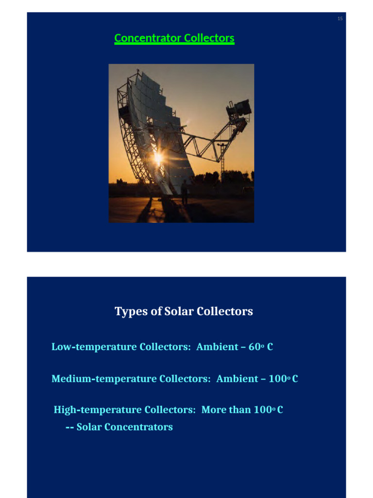 3.concentrated Collectors | PDF | Solar Energy | Physical Sciences