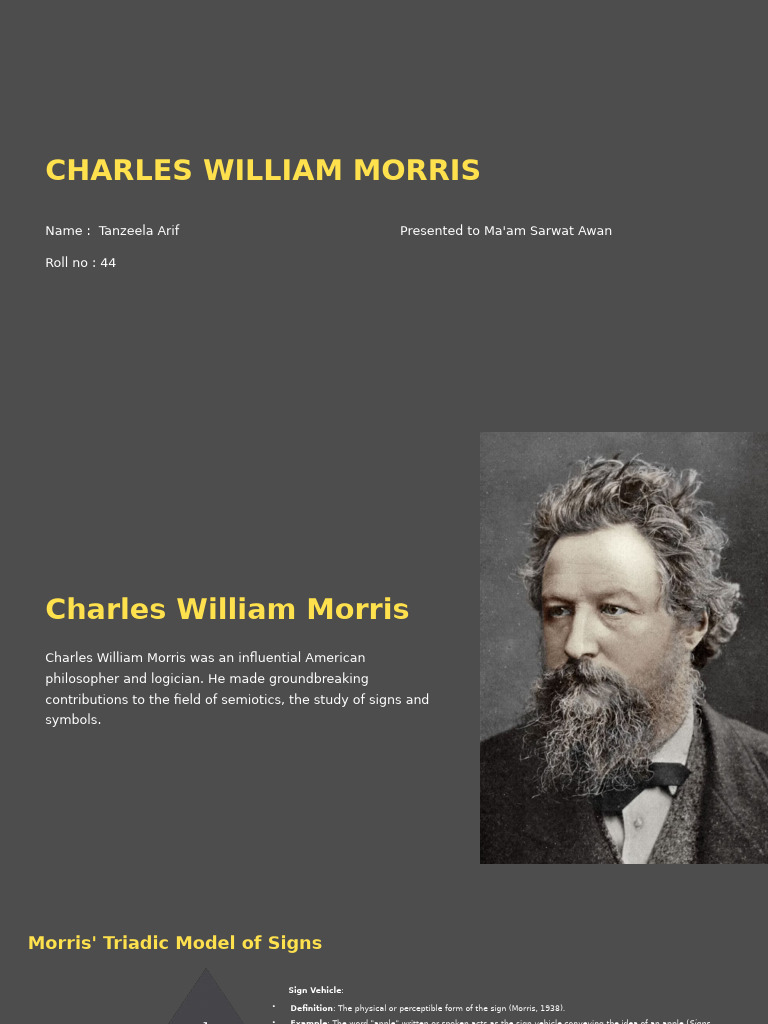 Morris's Semiotic Theory Explained | PDF | Semiotics | Semantics