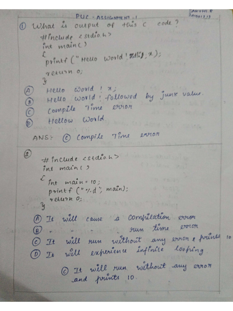 PUC Assignment | PDF