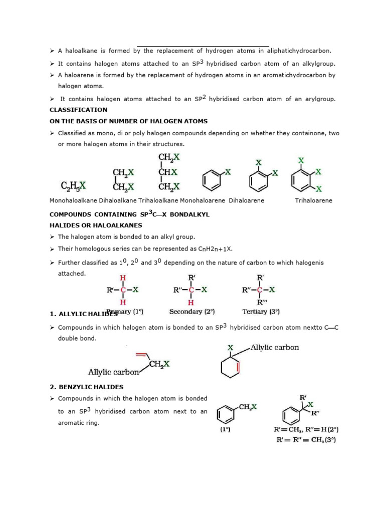 Halo Alkanes and Halo Arenes-1 | PDF | Chemical Reactions | Isomer