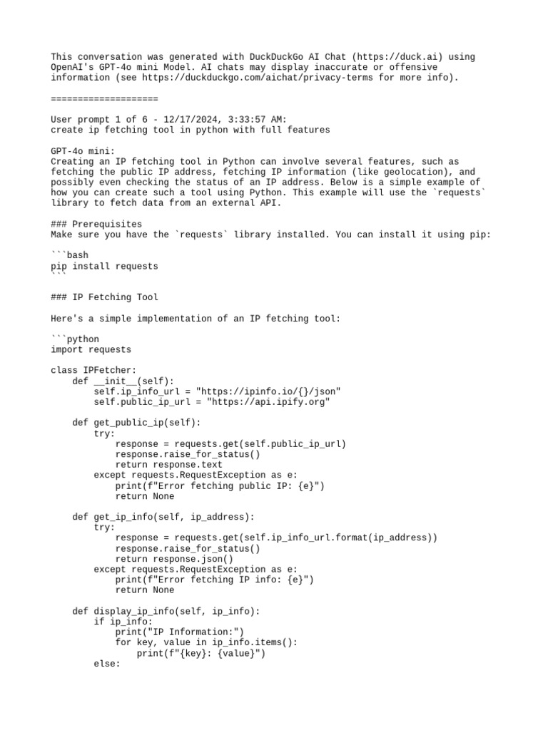 Duck - Ai - 2024 12 17 - 03 46 49 | PDF | Python (Programming Language ...