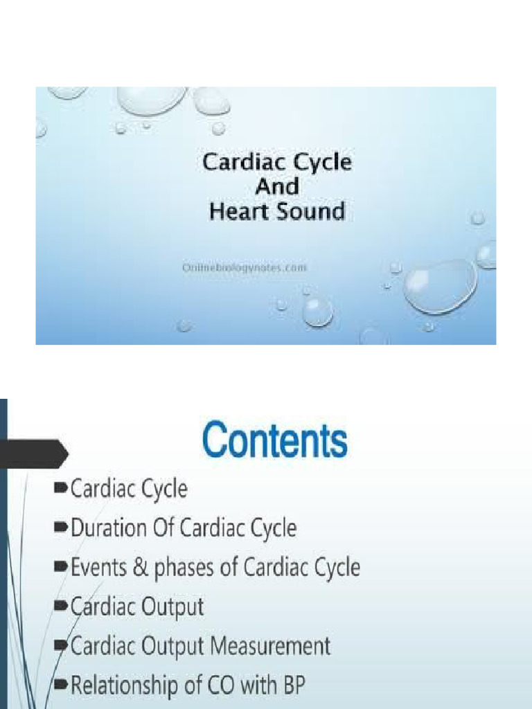 Cardiac Cycle | PDF
