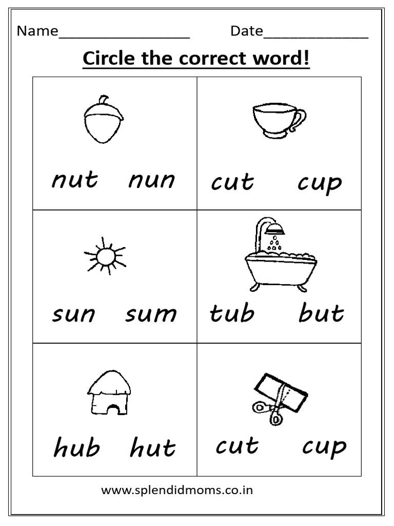 Vowel U CVC Words - 4 | PDF