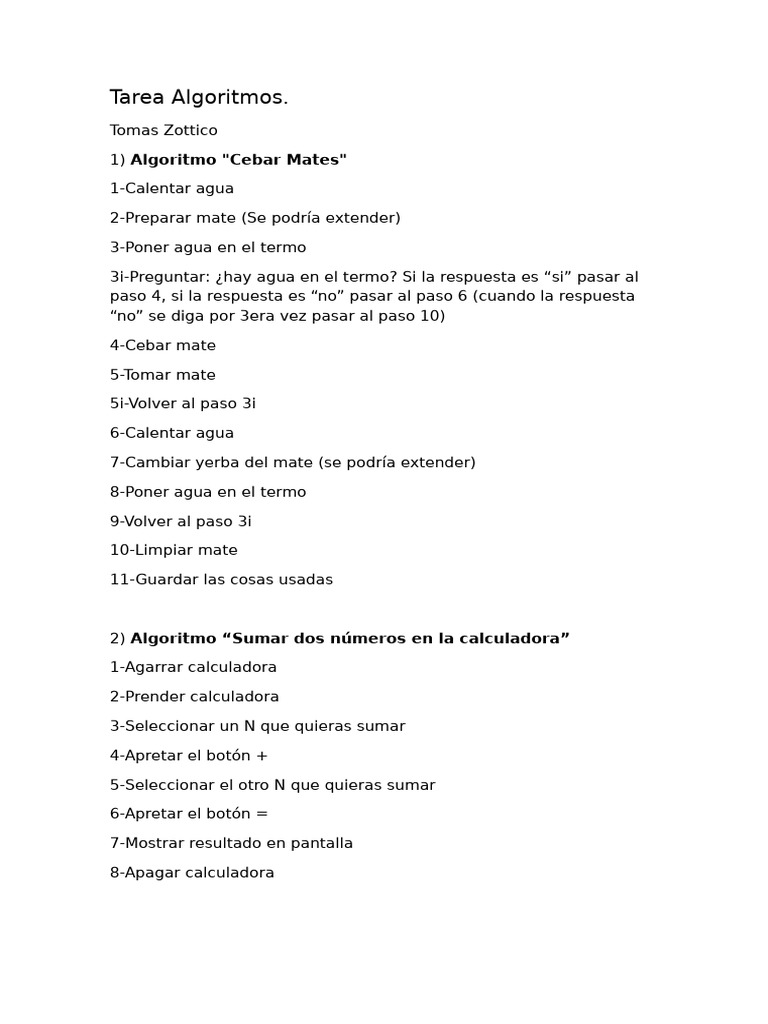 Tarea Algoritmos 1 | PDF