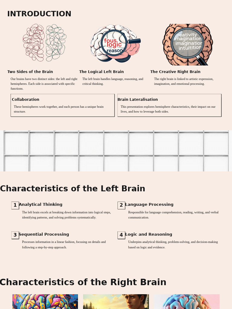 LEFT BRAIN VS RIGHT BRAIN | PDF | Lateralization Of Brain Function ...