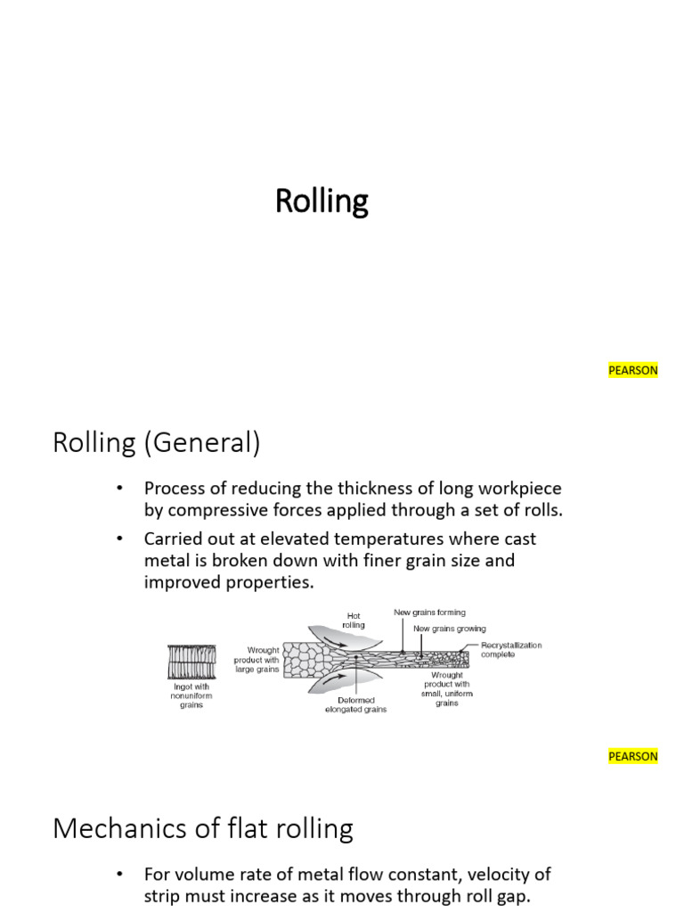Rolling | PDF | Rolling (Metalworking) | Deformation (Engineering)