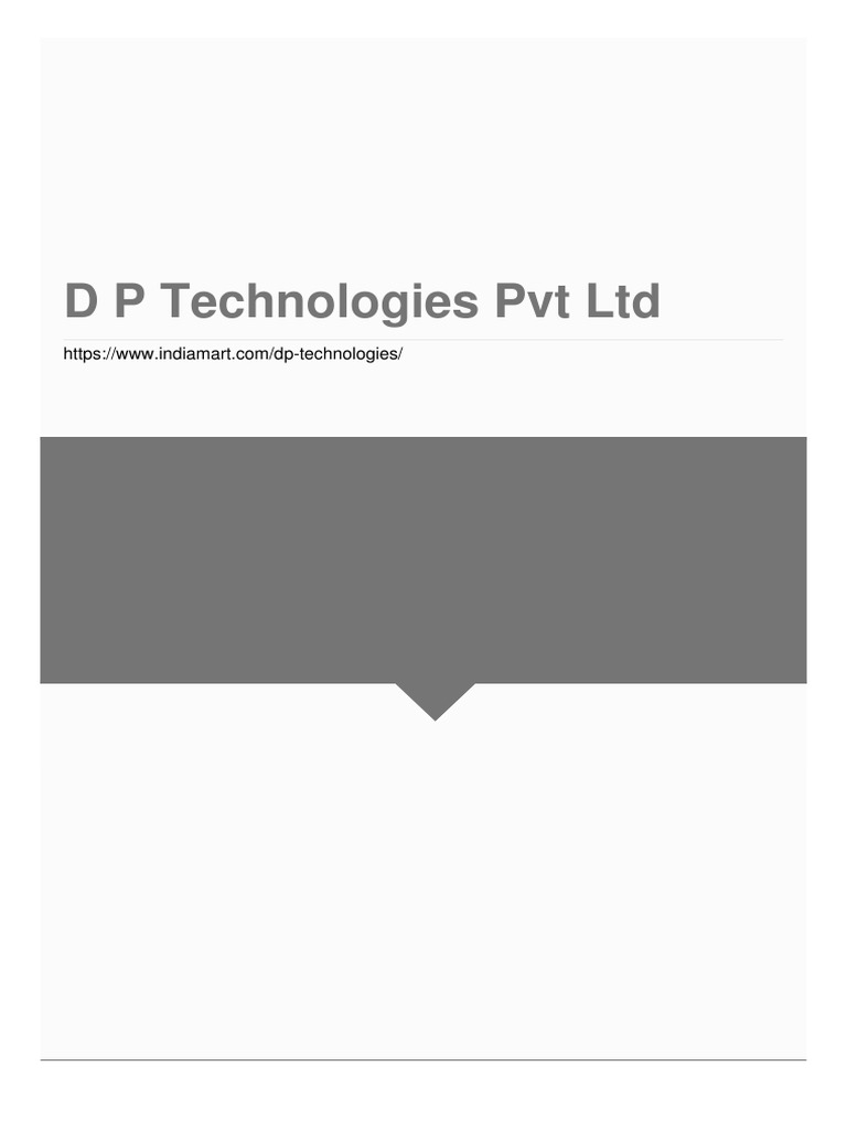D P Technologies PVT LTD | PDF