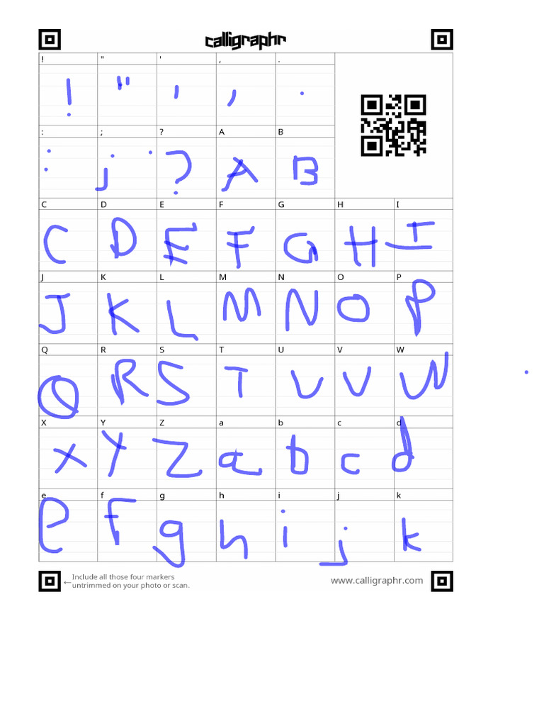 Calligraphr Template | PDF