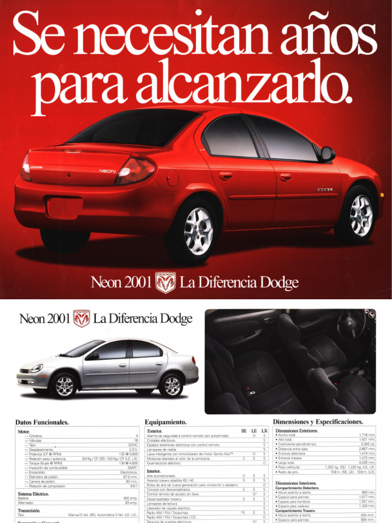 Dodge Neon 2001 MX | PDF