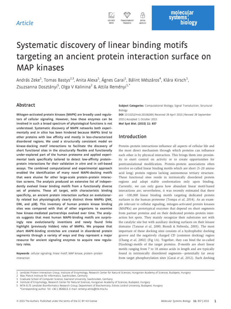 2015 - Systematic Discovery of Linear Binding Motifs Targeting An Ancient Protein Interaction ...