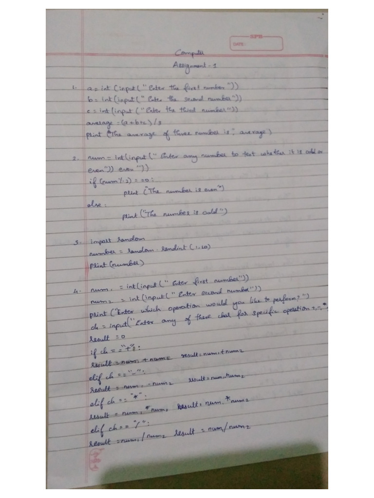 Computer Assignment 1 | PDF