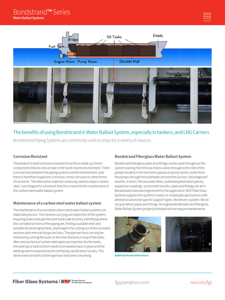 Bondstrand Series Water Ballast System Flyer | PDF | Pipe (Fluid ...