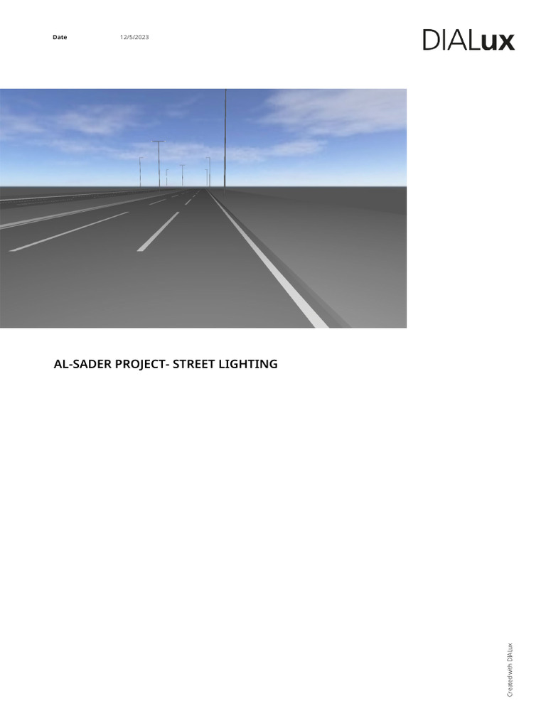 Al-Sader Project Street Lighting Plan | PDF | Optics | Electromagnetic ...
