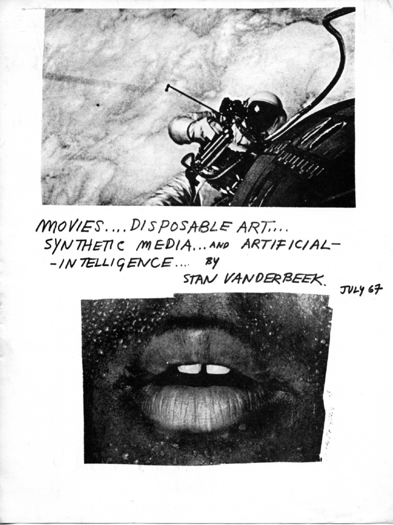 Vanderbeek Movies Disposable Art Synthetic | PDF