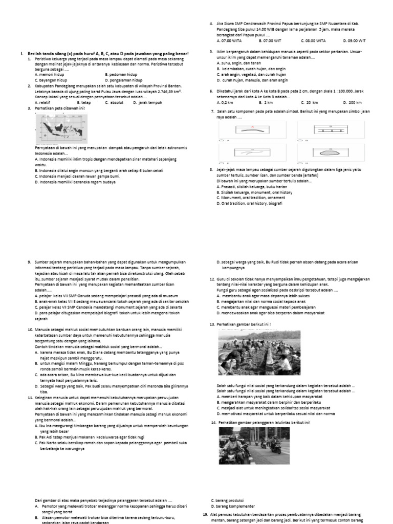 Soal IPS Kelas VII SMP | PDF