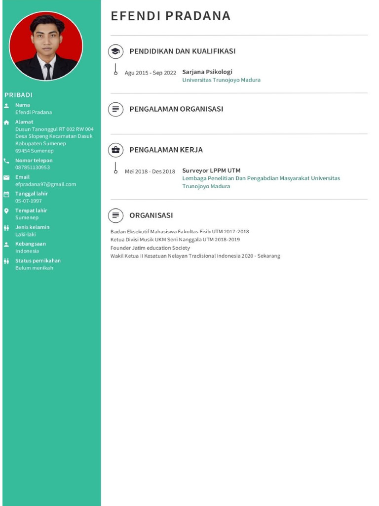 CV Efendi Pradana Fix | PDF