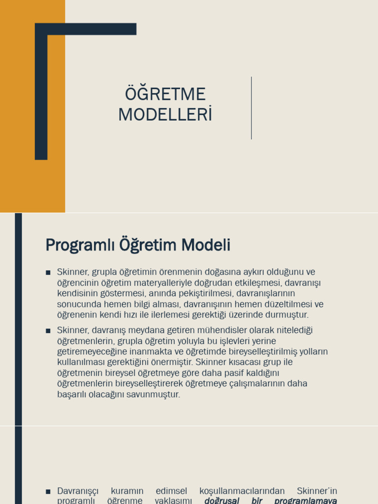 Ö Retme Modelleri | PDF