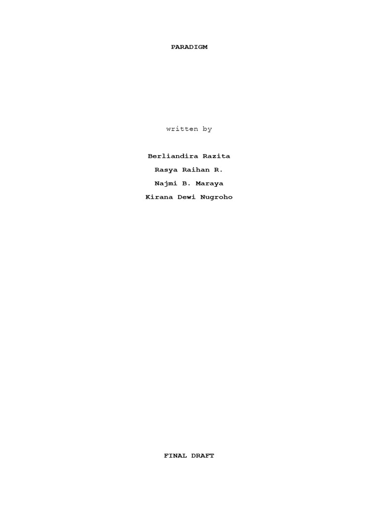 Paradigm Final Draft 1 | PDF