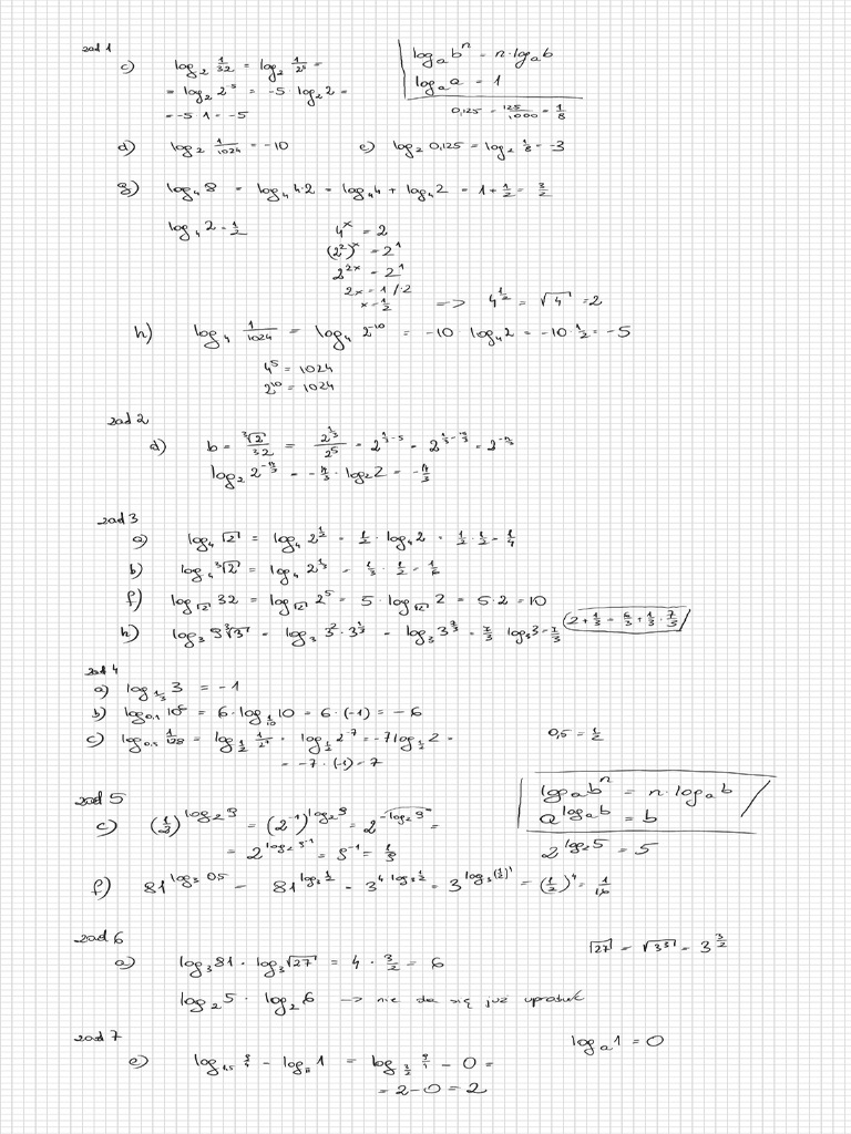 Logarytmy 2 | PDF