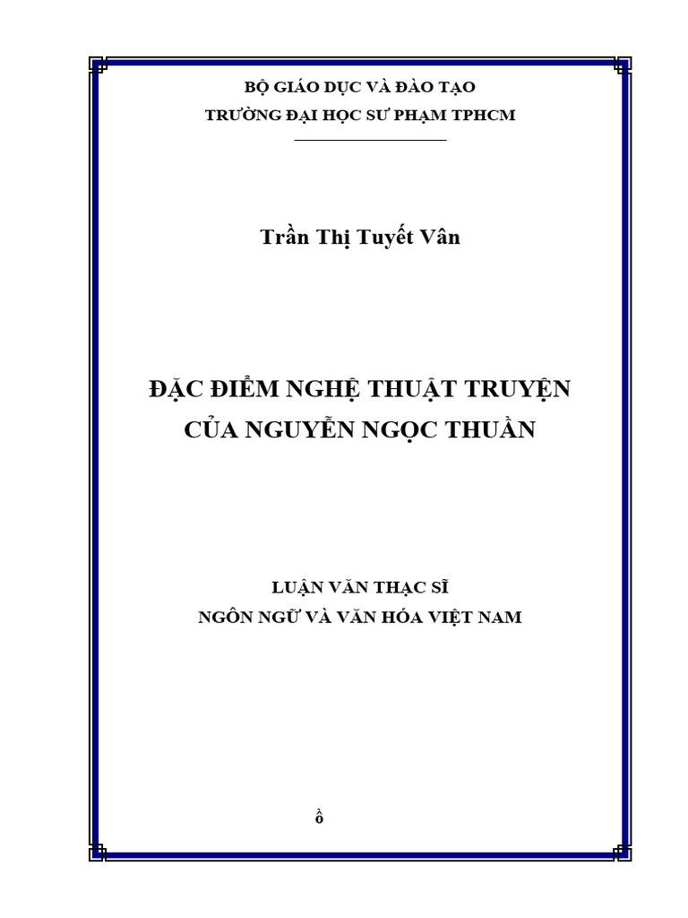 (123doc) - Dac-Diem-Nghe-Thuat-Truyen-Cua-Nguyen-Ngoc-Thuan | PDF
