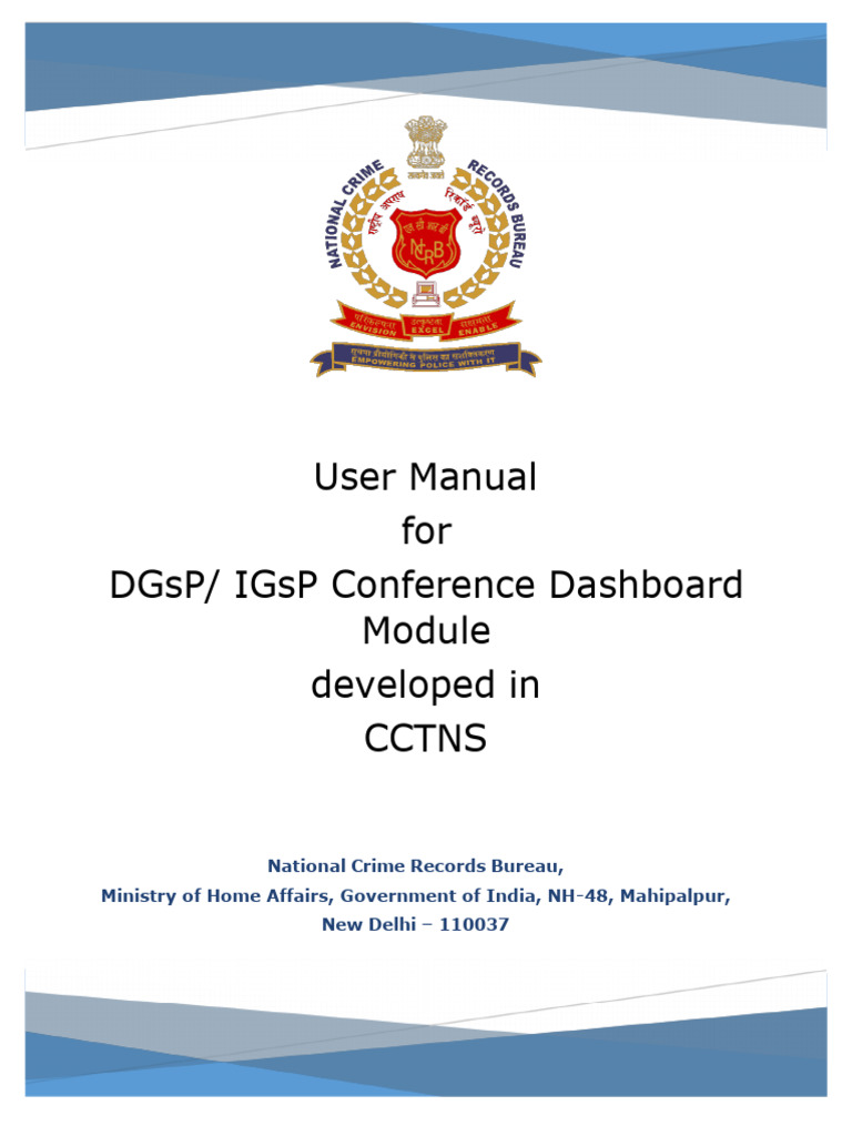 User Manual for CCTNS Dashboard | PDF | Police | Computing