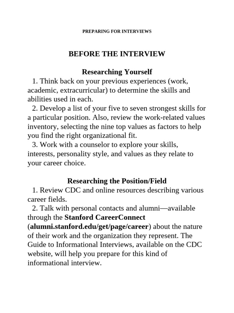 Lecture 7 (Preparing For Interviews) | PDF | Job Interview | Perfume