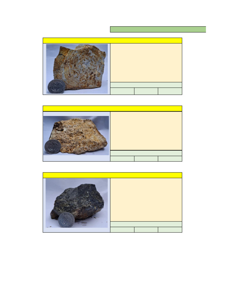 Descripción de Rocas y Minerales Sedimentarios | PDF | Roca clástica ...