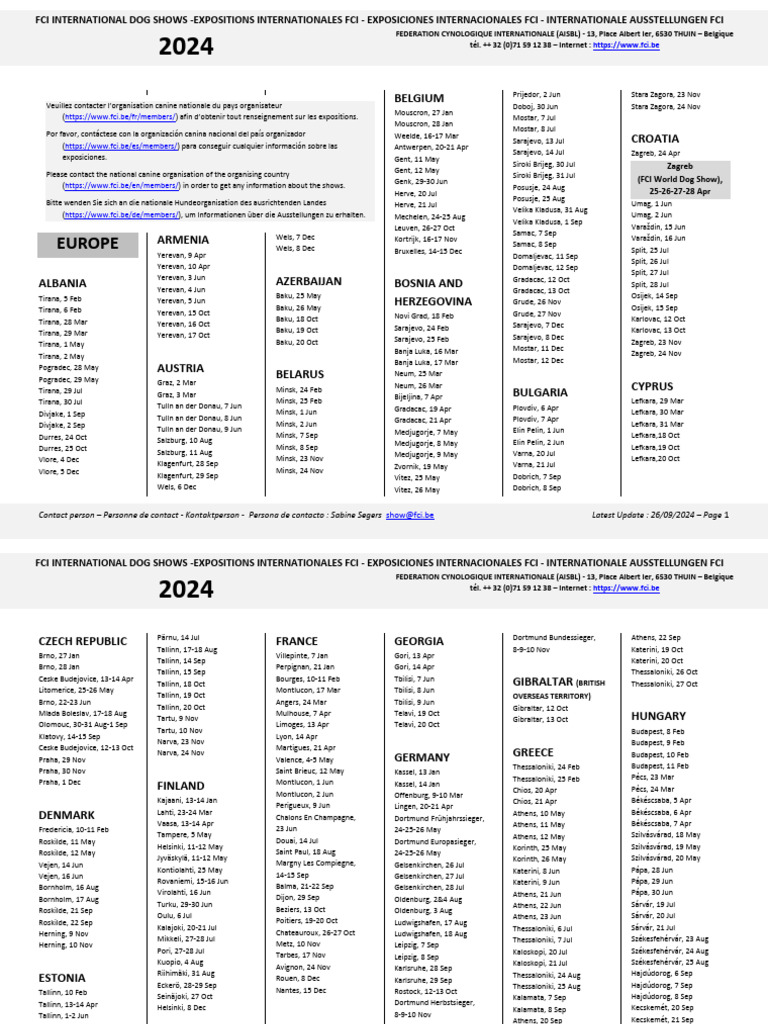 Exp Cal 2024 | PDF | Association Football Teams | Dogs