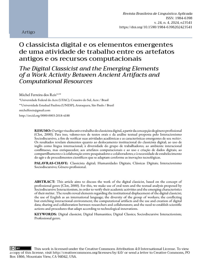 O Classicista Digital e Os Elementos Emergentes | PDF | Psicologia ...
