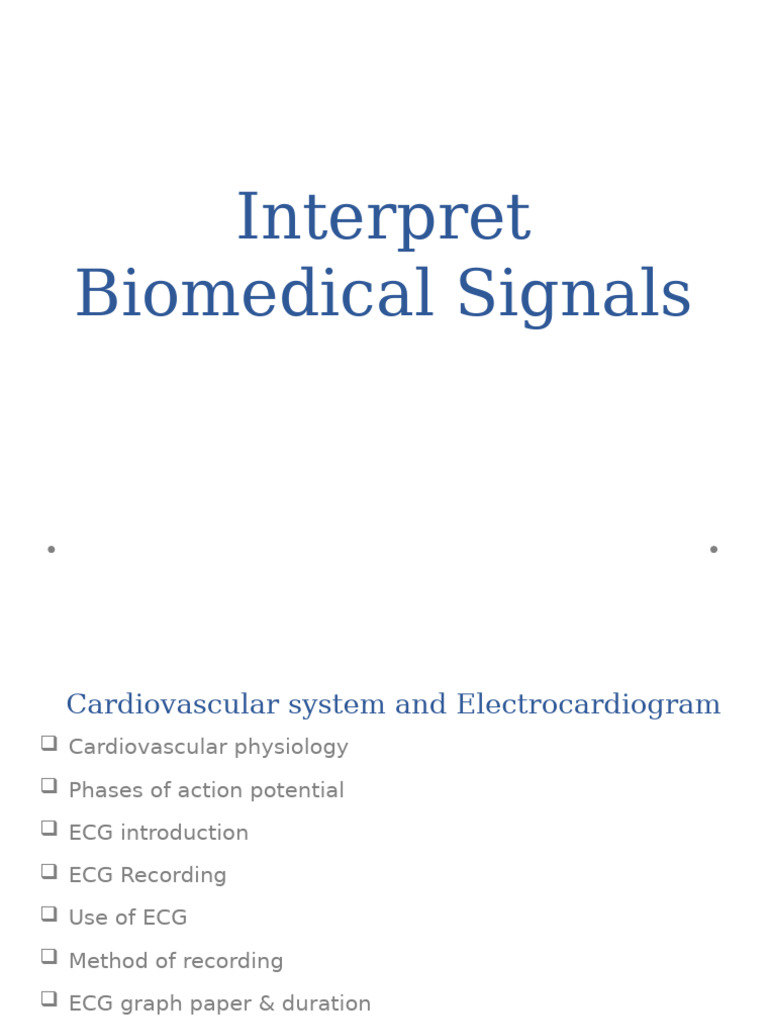 biosignal 3 | PDF | Heart Valve | Electrocardiography