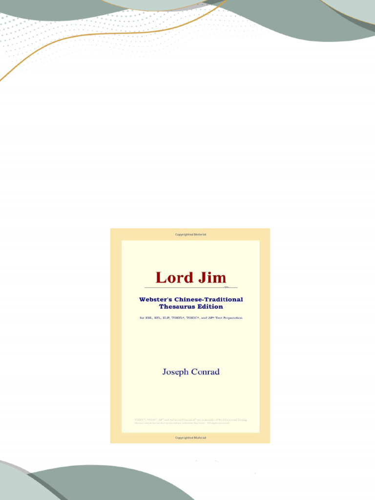 Lord Jim Webster s Chinese Traditional Thesaurus Edition Joseph Conrad ...