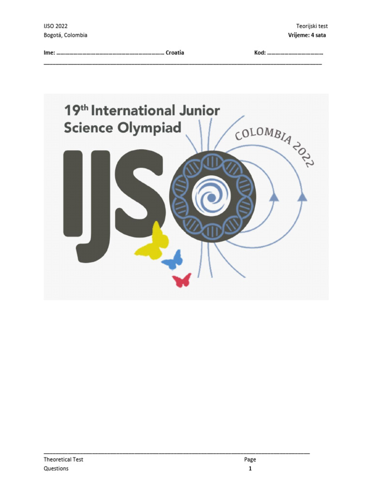 2022_IJSO_Theory_ Test 2 (1) | PDF