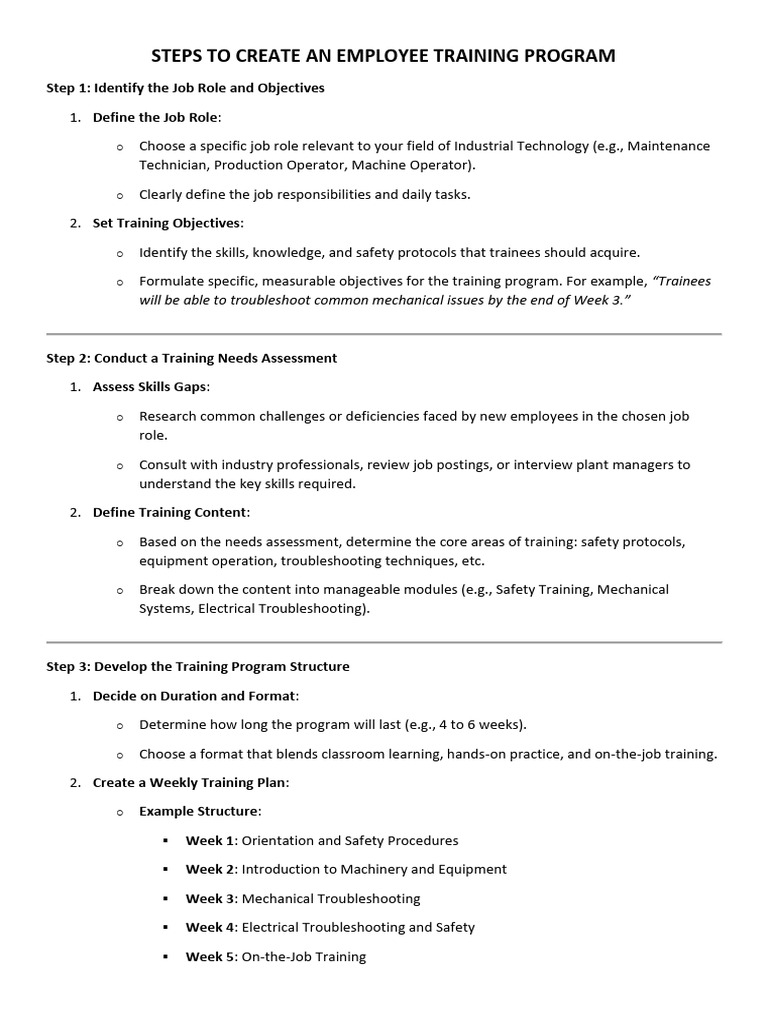Employee Training Program Guide | PDF | Troubleshooting | Mentorship