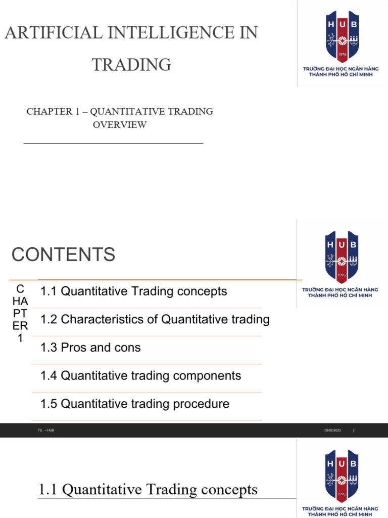 Chapter 1 - Quantitative Trading Overview | PDF | Algorithmic Trading ...