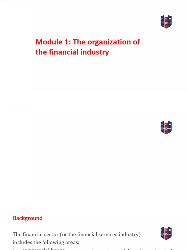 MODULE 1 | PDF | Banks | Loans