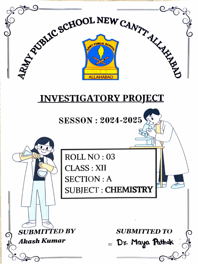 Chemistry Investigatory Project Class 12 CBSE BOARD | PDF | Natural ...